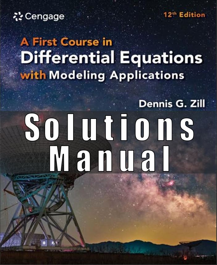 Solutions Manual For First Course In Differential Equations With